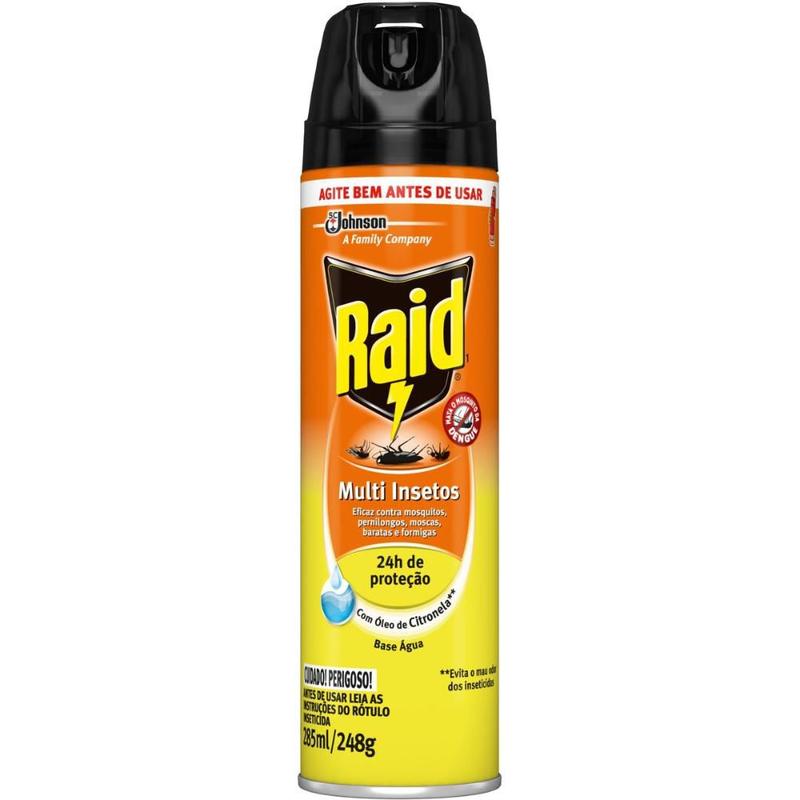 Inseticida Aerossol Raid Multi-Insetos Óleo de Citronela 285ml ...