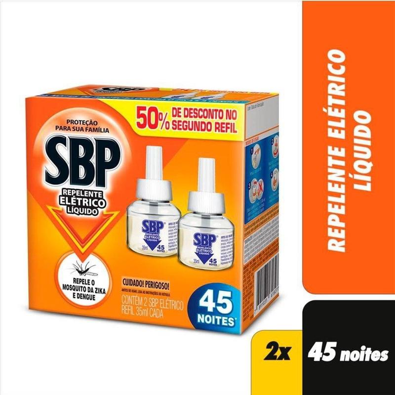 Inseticida Elétrico SBP Led Refil 35ml - Embalagem com 2 Unidades ...