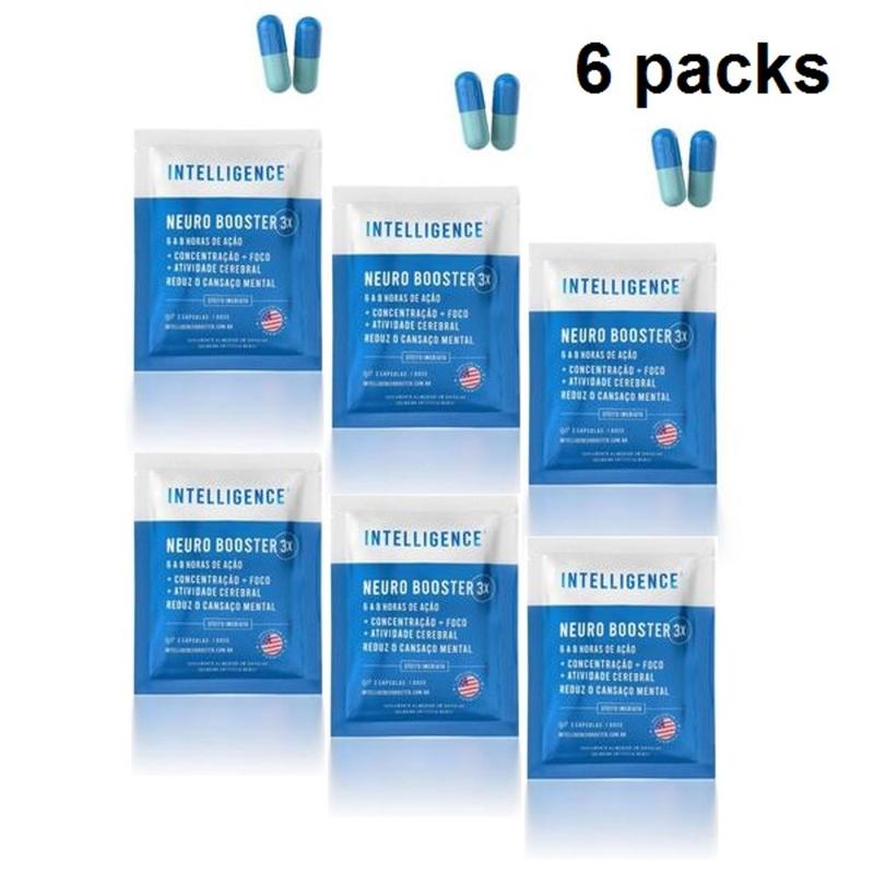Intelligence Neuro Booster - 6 Packs Importado Usa - Intelligence ...