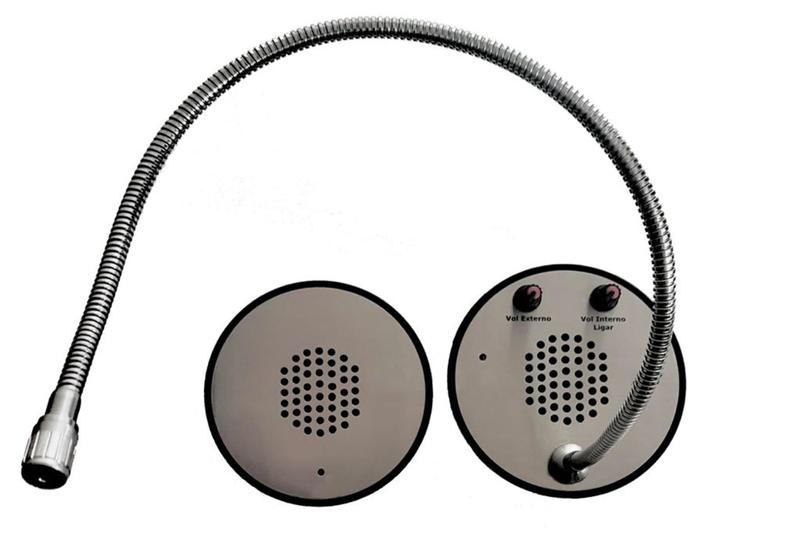 Intercomunicador Profissional p/ Guichê Portaria Bilheteria - Gooseneck ...