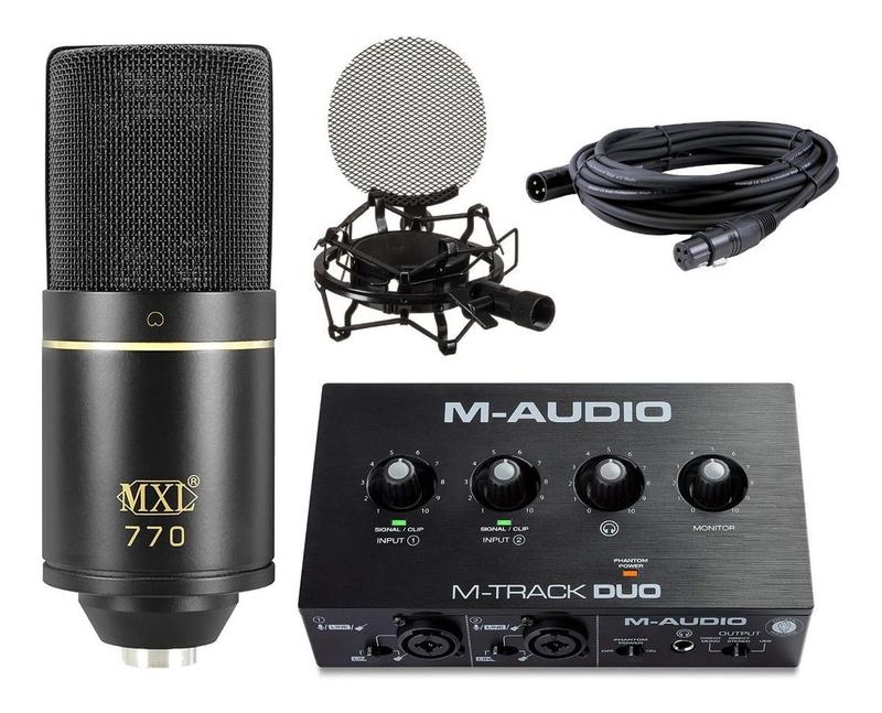 Interface M-audio M-track Duo + Microfone Mxl 770 Complete - Interface de Áudio - Magazine Luiza