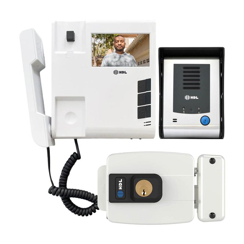 Interfone Com Câmera E Fechadura Elétrica HDL Vídeo Porteiro Sense E ...