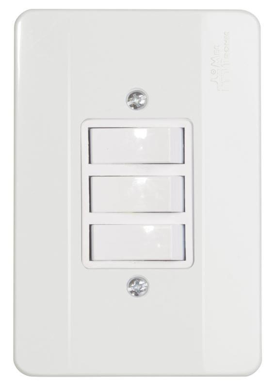 Interruptor 3 Teclas 2 Simples + 1 Paralela com Placa Mectronic ...