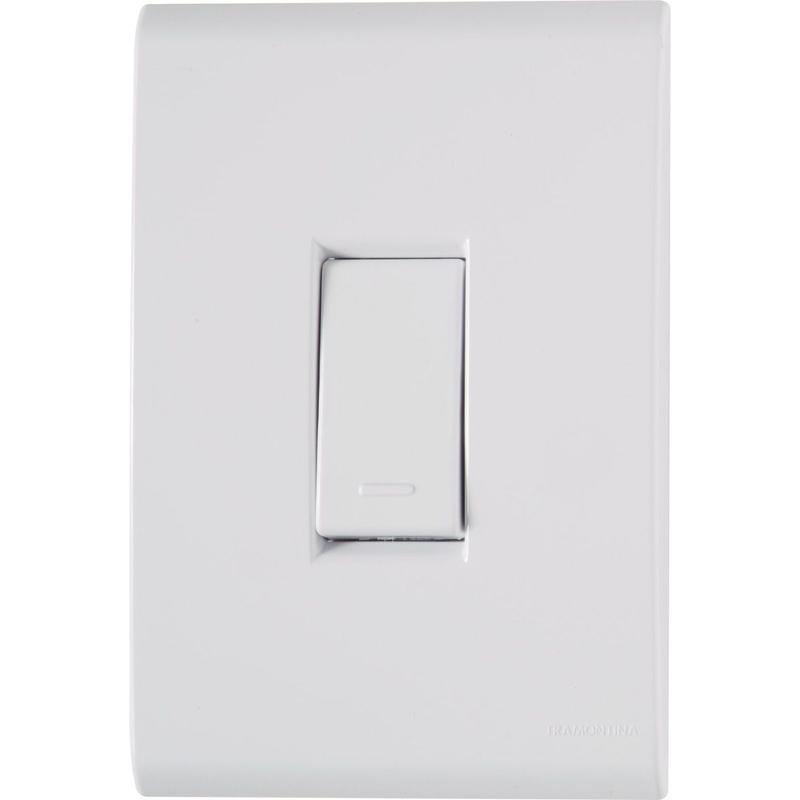 Interruptor Simples completo 10A 250V com PLaca- Tramontina ...