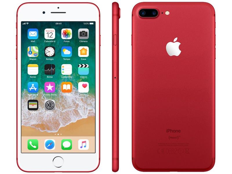 iPhone 7 Plus Vermelho / Red Special Edition Apple - 128GB 4G 5.5” Câm ...