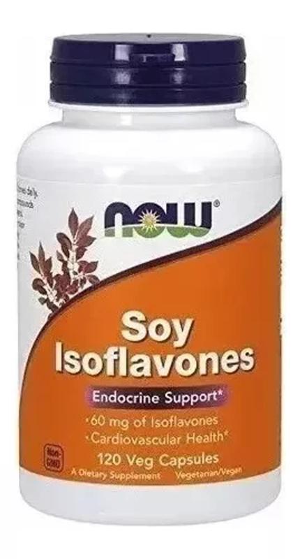 Isoflavonas De Soja 60 Mg, 120 Cápsulas Vegetais - now foods ...