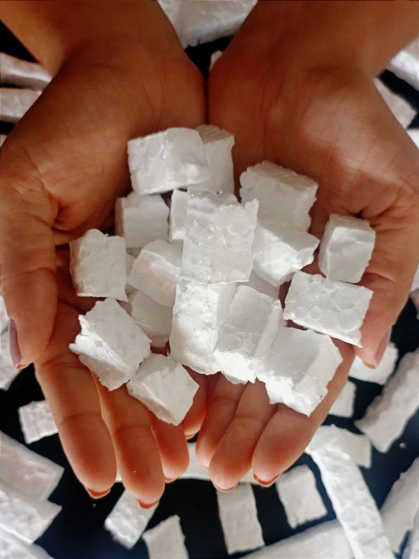 Isopor Tiras/Cubos Proteção Embalagem 210 Litros Concreto Leve ...