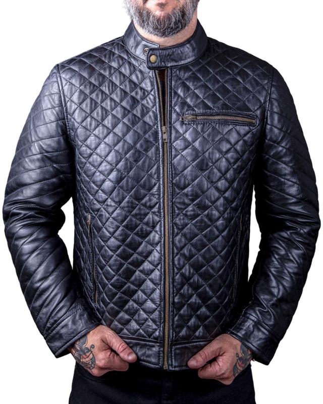 Jaqueta De Couro Legitimo Masculina Diamond Body Harry Silver - Jaqueta ...
