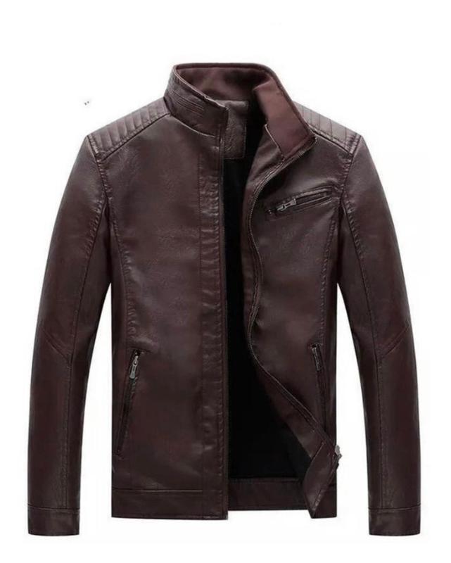 Jaqueta de couro masculina preta e marrom - Boatto - Jaqueta Masculina ...