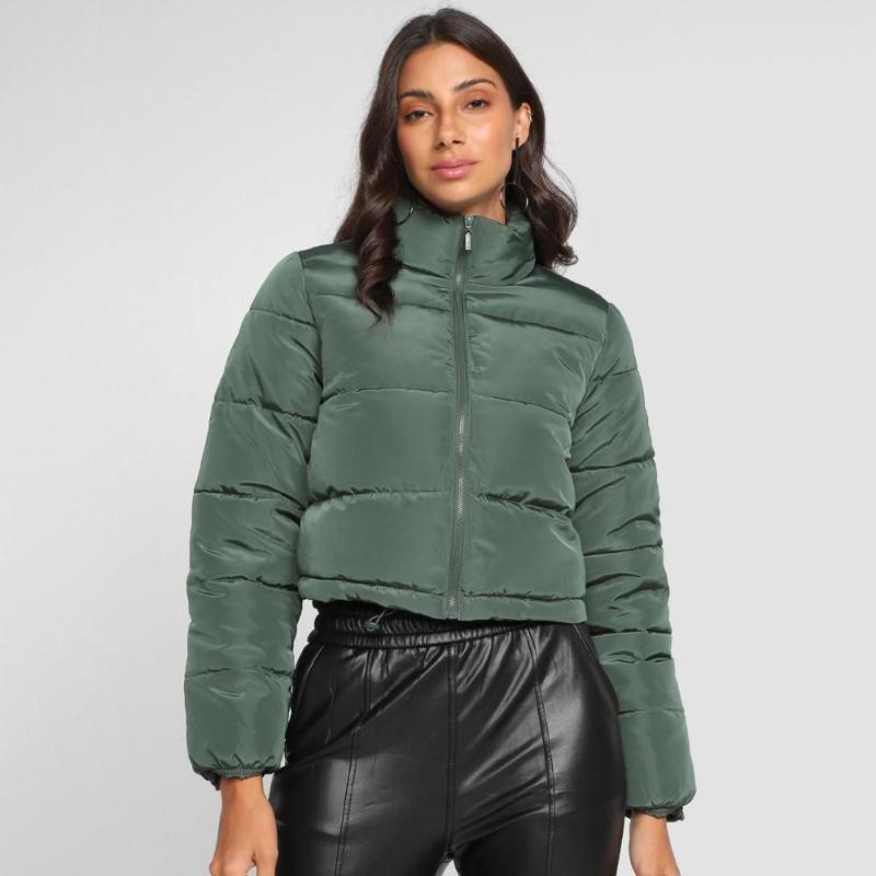 Jaqueta Puffer Hering Gola Alta Feminina - Jaqueta Feminina - Magazine ...