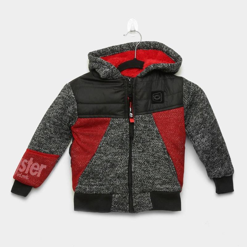 Jaqueta Puffer Infantil Gangster Capuz Peluciado Telas Masculina ...