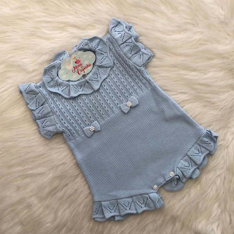 Jardineira Infantil Ana Tricô Bebê Mimo - Mimo da Cegonha - Jardineira ...