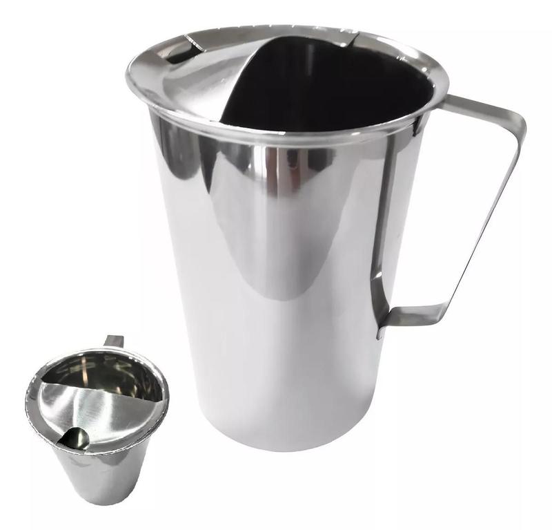 Jarra De Inox Com Aparador De Gelo 1 Litro Suco Água Leite - EM CASA ...