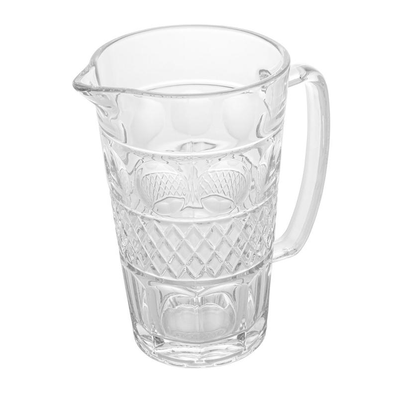 Jarra De Vidro 1 Litro Bon Gourmet Geometric Drinkware - Jarra ...