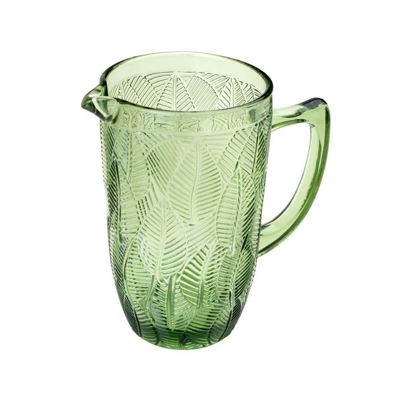 Jarra de Vidro Leaves Verde 1,3 Litros Bon Gourmet - Jarra - Magazine Luiza