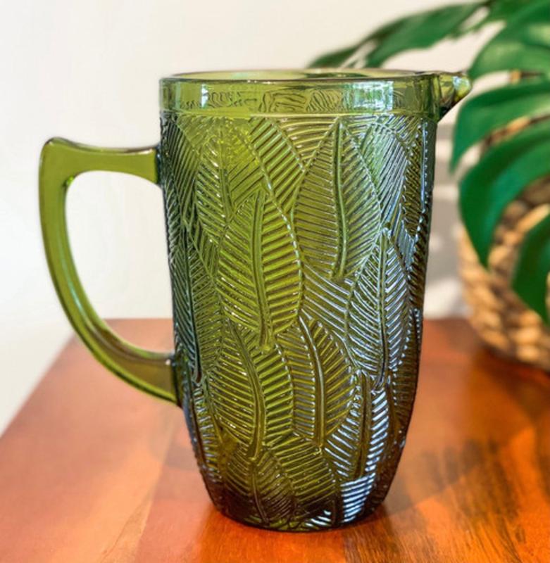 Jarra de Vidro Verde Leaves - Bon Gourmet - Jarra - Magazine Luiza