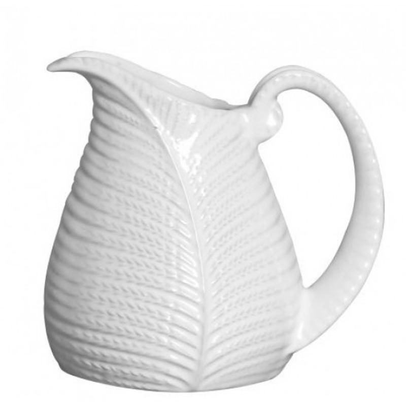 Jarra Grande Branca com Relevo Leaves - Scalla - Scalla Cerâmica ...
