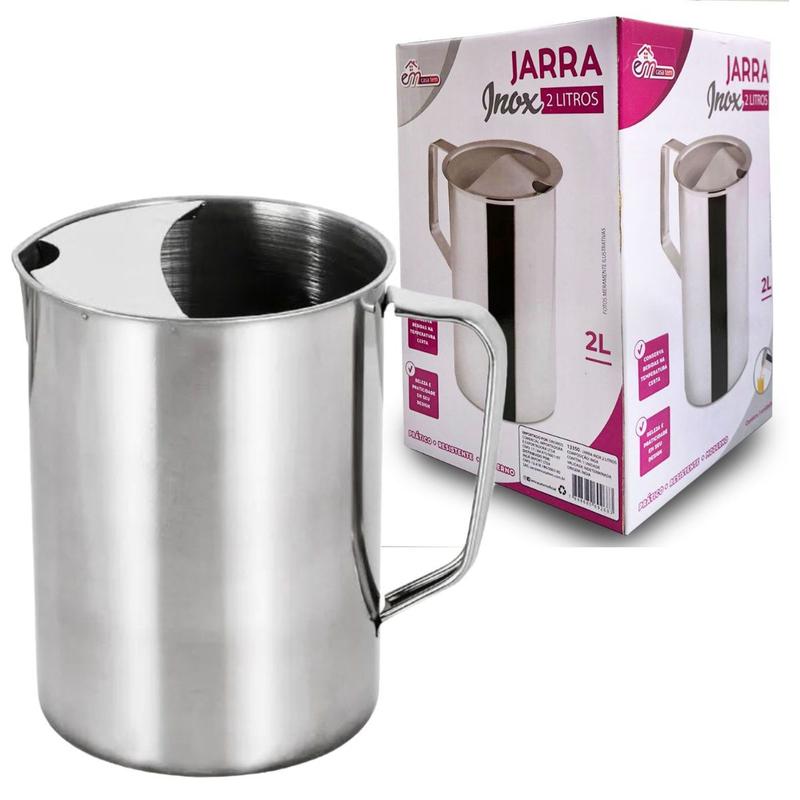 Jarra Inox 2L Mantenha suas Bebidas Frescas e Sofisticadas - Casa Tem ...