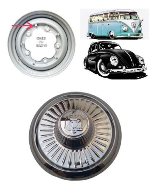 Jg 04 Calotas Fusca Kombi Roda 5 Furos Pastelzinho Ferro - 5259374 ...
