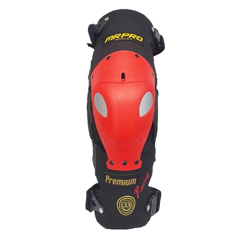 Joelheira Mrpro Premium Articulada Preto / Vermelho - MRPRO Braces ...