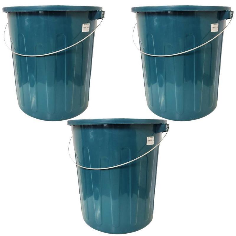 Jogo 3 Balde Grande Com Alça De Ferro 30 Lts Multiuso Azul - Arqplast ...