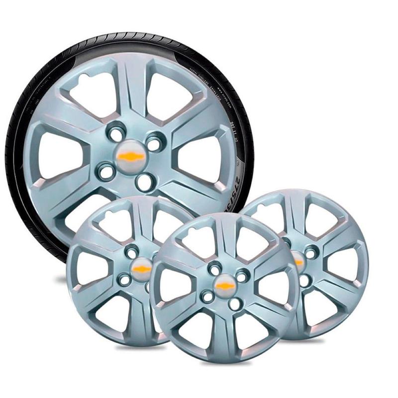 Jogo 4 Calota GM Chevrolet Aro 14 Prata Escolha o Carro - GFM - CALOTA ...