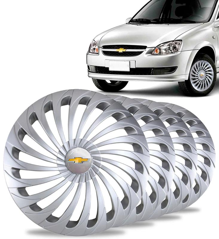 Jogo 4 Calotas Aro 14 Prata Gm Corsa Classic Celta Prisma - Elitte ...