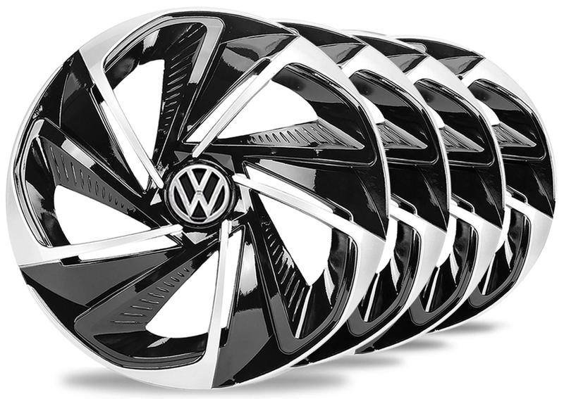Jogo 4 Calotas Nitro Aro 14 Black Silver Vw Gol G1 G2 G3 G4 G5 G6 Up ...
