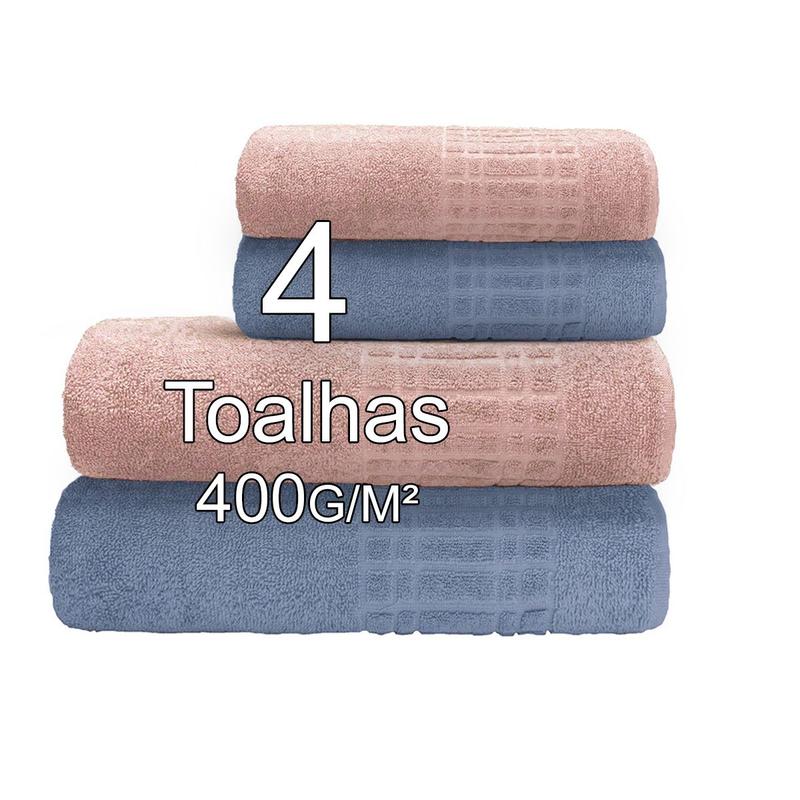 Jogo 4 Pç Toalhas De Banho e Rosto Loft Gigante 400 G/m² Luxo - Camesa ...