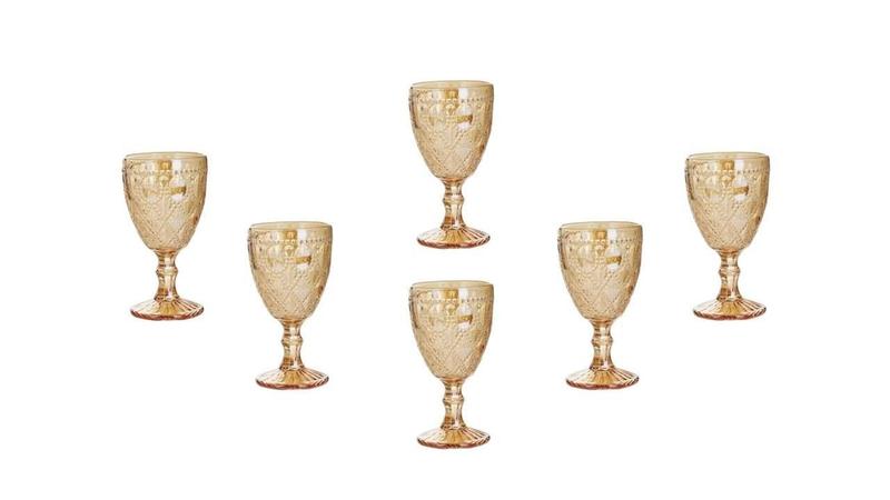 Jogo 6 Taças Royal Furta Cor Ambar 350 Ml - Casambiente - Taça de Água ...
