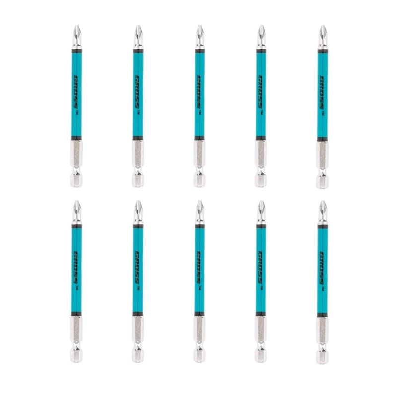 Jogo Bits Para Parafusadeira 90mm Magnético Ph2 Gross 10pcs Aço S2 ...
