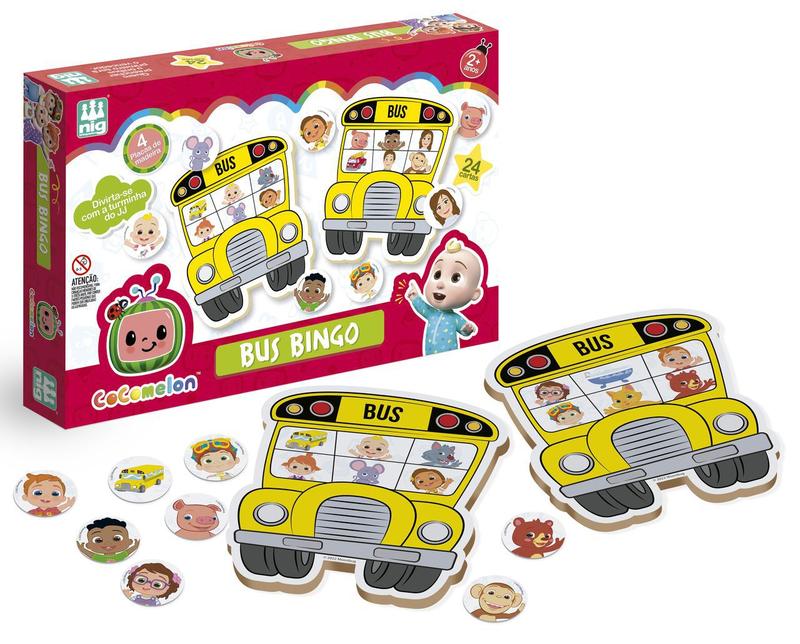 Jogo Bus Bingo Cocomelon Nig Brinquedos Ref 512 - Jogo Bingo - Magazine ...