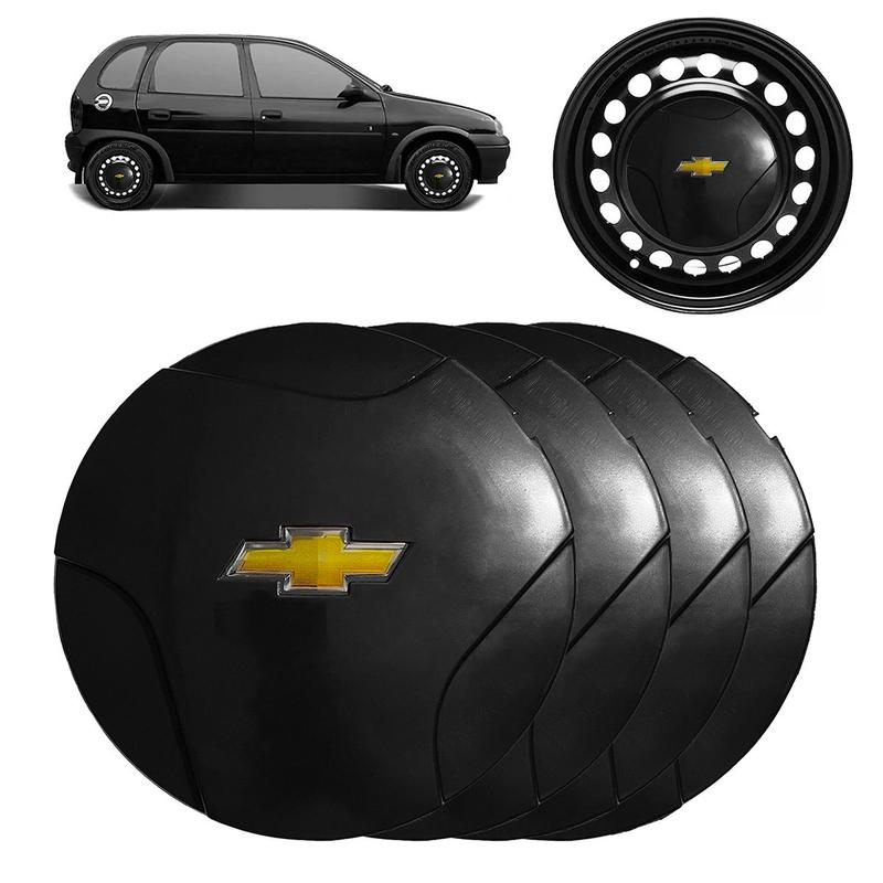 Jogo Calota Central Modelo Corsa Wind Aro 13 97 98 99 00 01 02 Classic ...