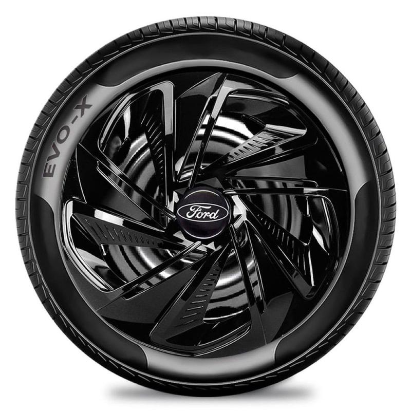 Jogo Calota Esportiva Aro 14 Nitro Preta Ford Ka Fiesta - Elitte ...