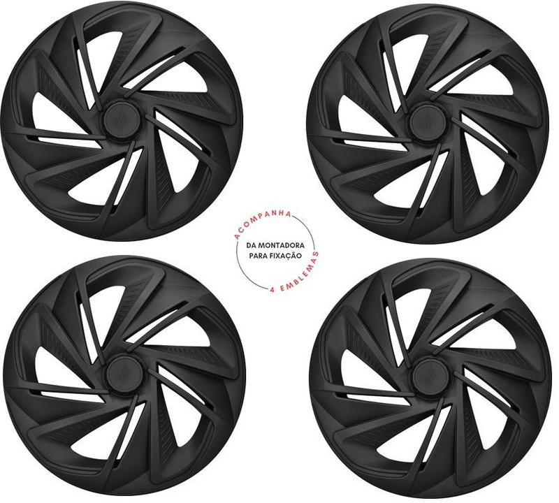 Jogo Calota Nitro Aro 13 Preta Onix Prisma Joy Classic Astra Spin Kadett - Elitte Motors ...