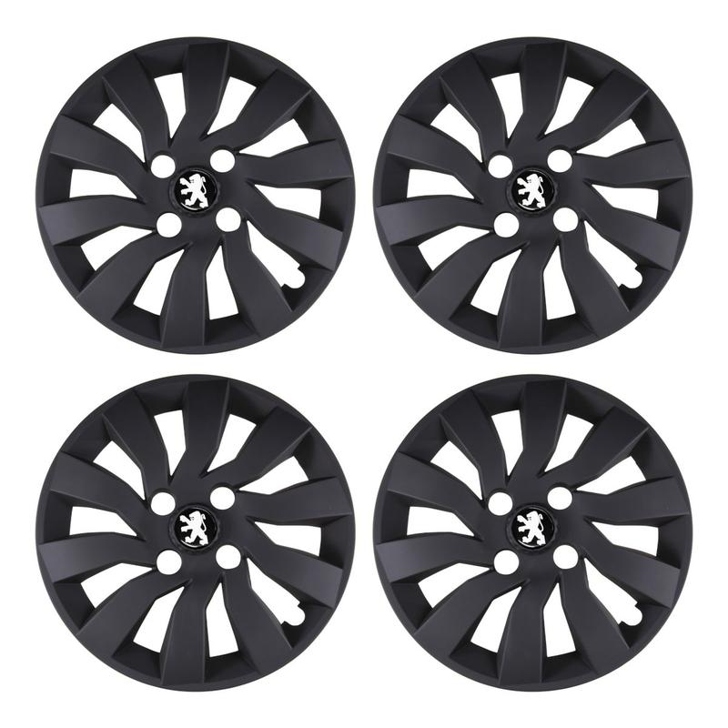 Jogo Calota Sport Street 14 Preta Fosca Peugeot 206 207 208 - Garagem ...