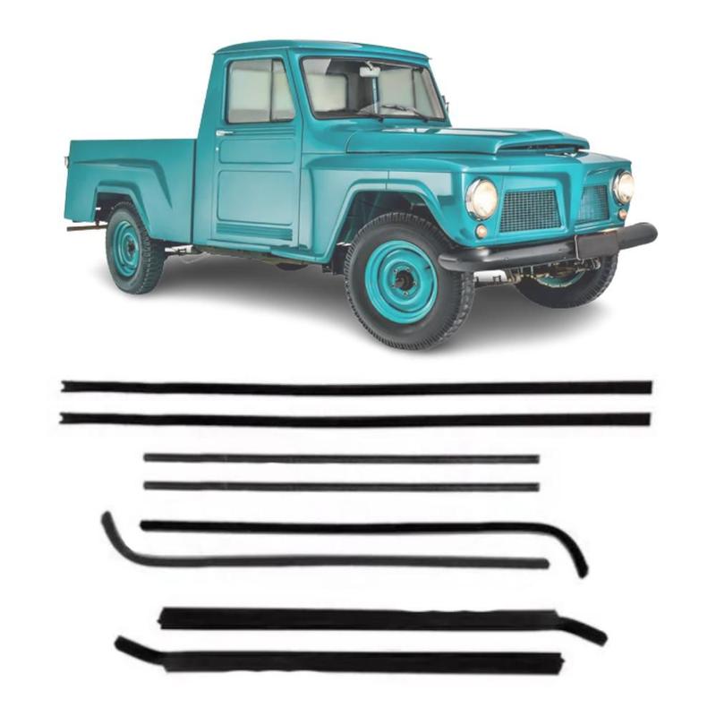 Jogo Canaletas Pestanas Porta Ford Pick Up F75 1977 Até 1982 - Uniflex - Borrachas Automotivas ...