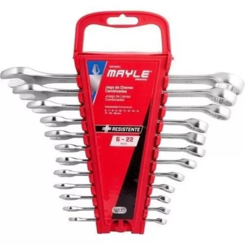 Jogo Chave Combinada 6A22Mm C/12 Pc Rack Mayle - Jogo de Chave de Fenda ...