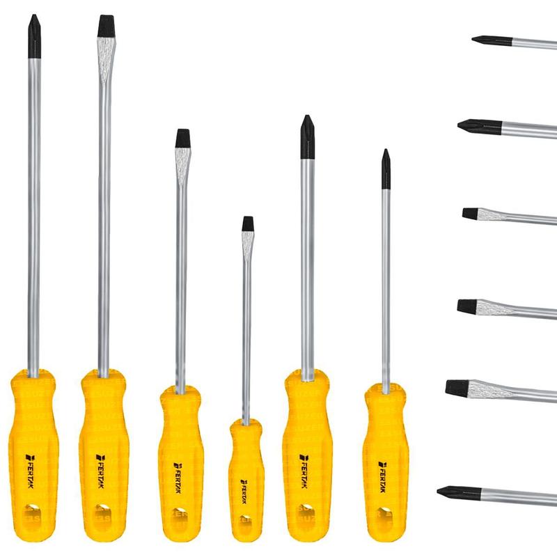 Jogo Chave De Fenda/Philips com 6 peças De Aço Profissional fertak Com ...