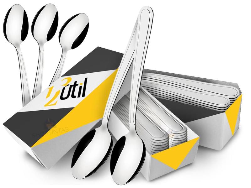 Jogo Conjunto Talheres De Mesa Colher 4 Peças Aço Inox Classic ...