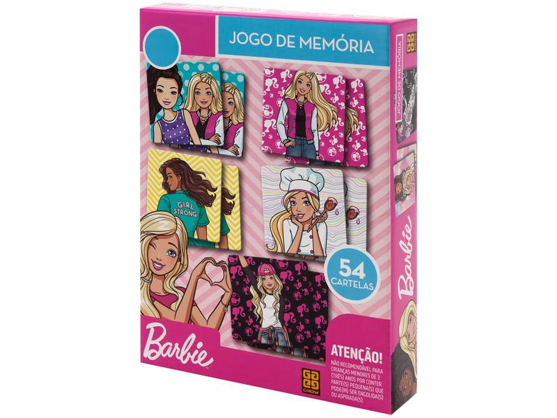 Jogo da Memória Barbie Grow 54 Peças - Jogos de Memória e Conhecimento ...