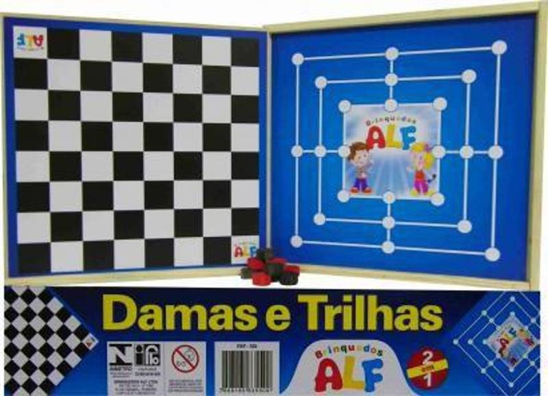 Jogo Damas Moinho Trilha Educativo Pedagógico em Madeira - Alf Brinquedos - Jogos Educativos ...