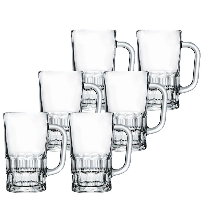 Jogo De 6 Canecas Chopp Vidro Copos Cerveja Festa 360ml - Ingá - Caneca de Chopp - Magazine Luiza