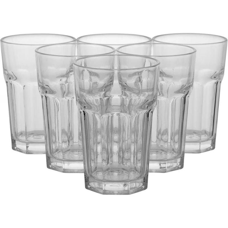 Jogo de 6 Copos Long Drink de Vidro 410ml Para Refri Sucos - Nh - Copo ...