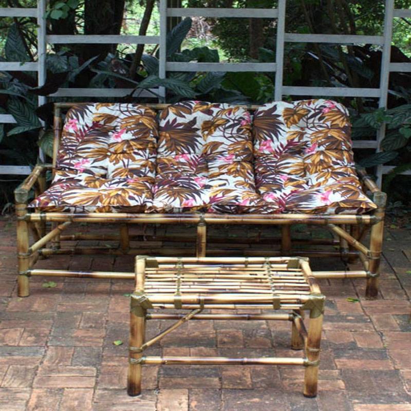 Jogo de Bambu Sofá 3 Lugares 1 Poltrona e Mesa Trama Original - Sofás - Magazine Luiza