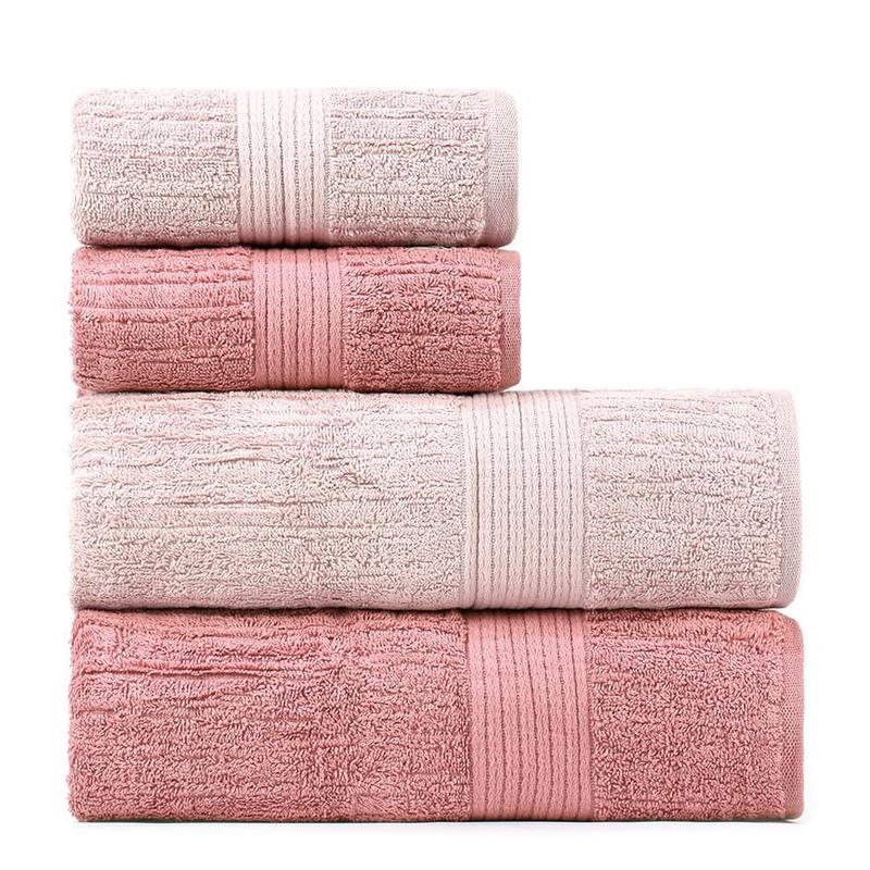 Jogo de Banho 4 Peças Fio Penteado Buddemeyer - 3221 ROSA/3187 ROSÊ ...