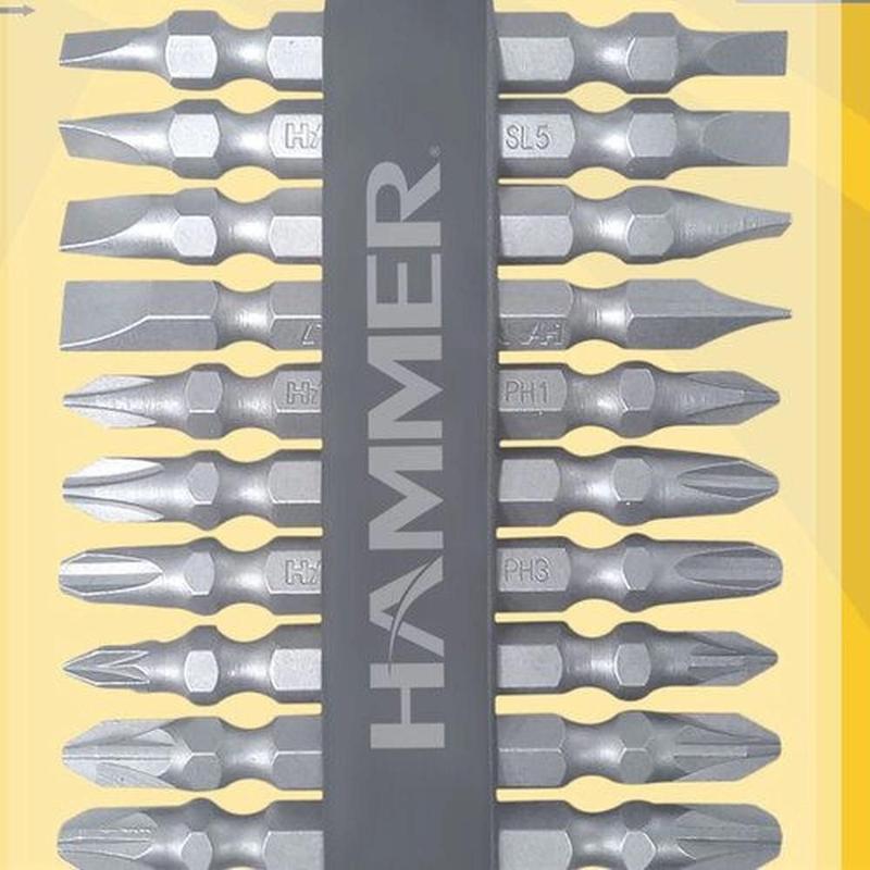 Jogo De Bits Com Ponta Dupla 65 Mm 10 Peças - Hammer - Jogo de Bits ...