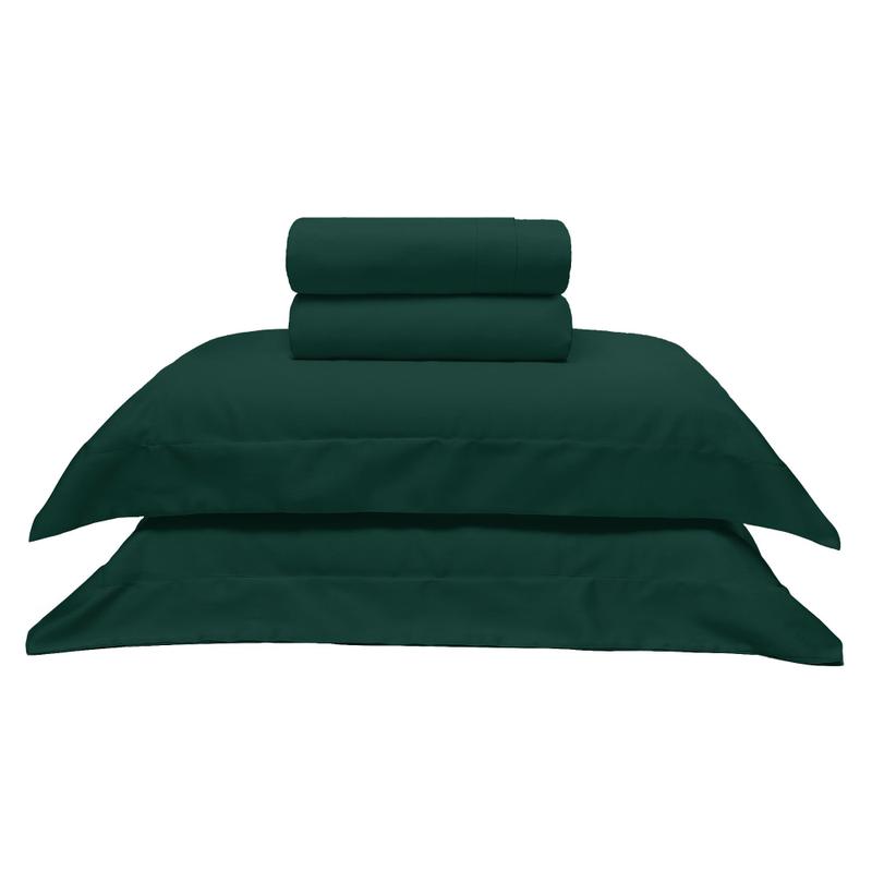 Jogo de Cama 400 Fios Elegance Queen - VERDE MUSGO - First Class - Jogo ...