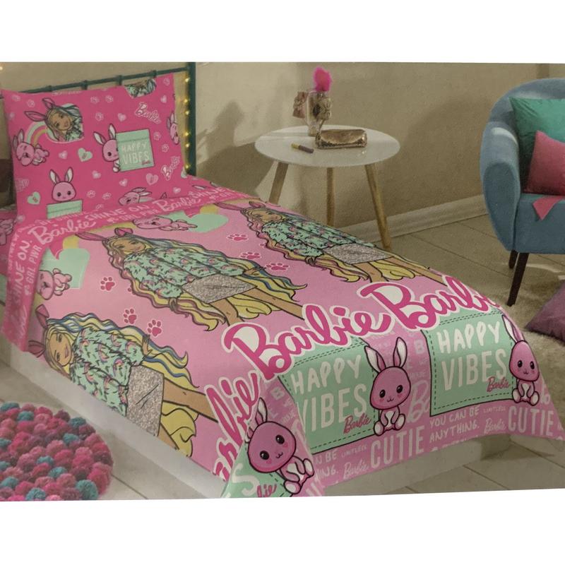 Jogo de cama infantil 3 peças 140x220 barbie lepper - Jogo de Cama ...