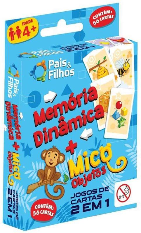 Jogo de Cartas Memória Dinâmica, Pais & Filhos - Deck de Cartas ...